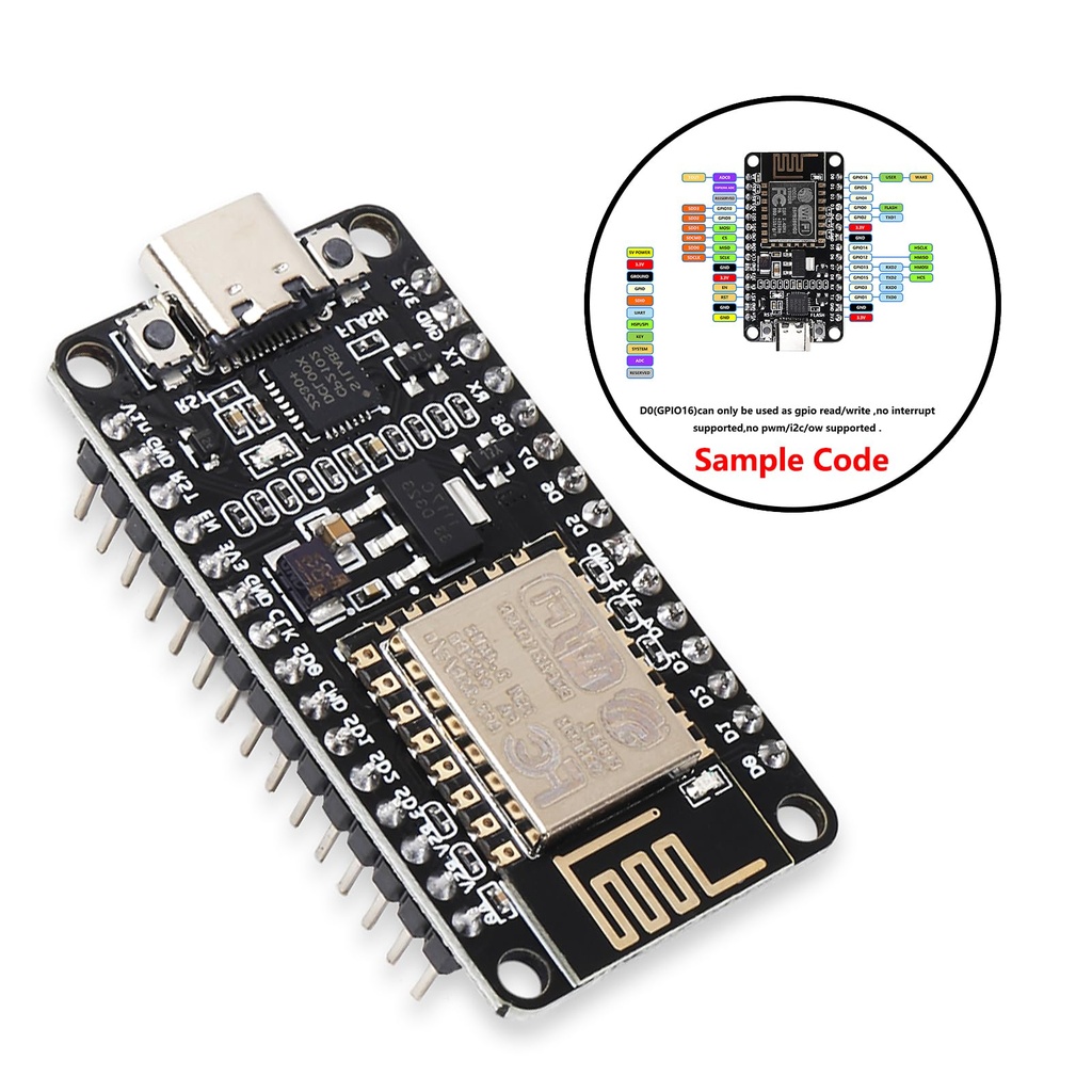 NodeMCU CP2102 NodeMCU Lua V2 Board Based ESP8266 Type-C IOT ...